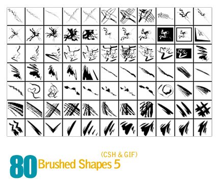 Brushed Shapes 05 | visualstorms Brushed Shapes 05