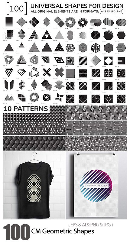 CM 100 Geometric Shapes 01 | visualstorms visualstorms