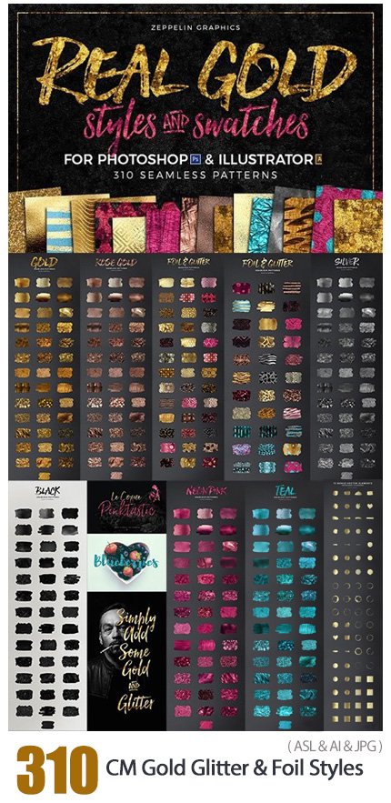 CM 300 Gold Glitter And Foil Styles | visualstorms visualstorms