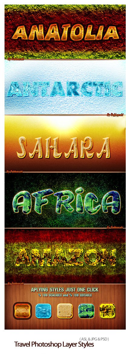 Travel Photoshop Layer Styles | visualstorms visualstorms