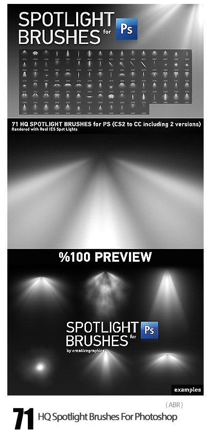 71 HQ Spotlight Brushes For Photoshop | visualstorms