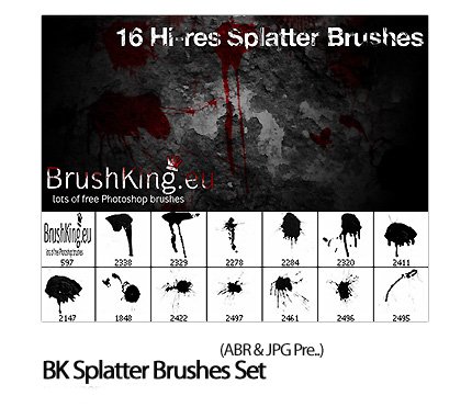 BK Splatter Brushes Set | visualstorms BK Splatter Brushes Set