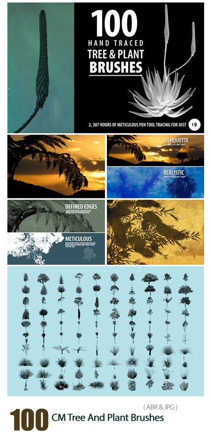 CM 100 Tree And Plant Brushes | visualstorms visualstorms