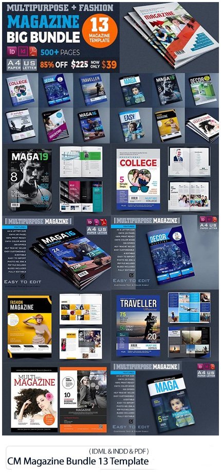 CM Magazine Bundle 13 Template V01 | visualstorms