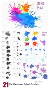 CM Watercolor Splash Brushes | visualstorms visualstorms