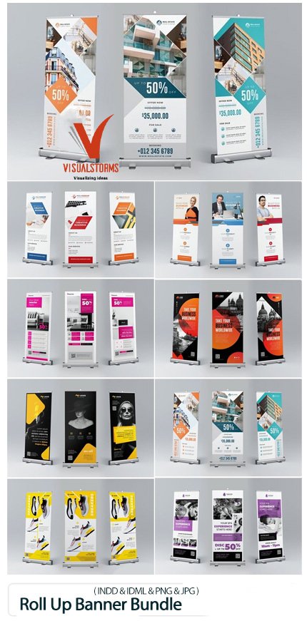 Roll Up Banner Promotion Bundle visualstorms | visualstorms