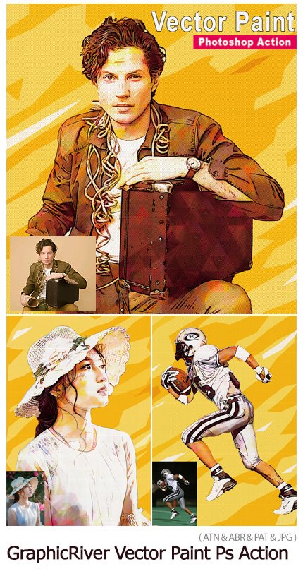 Vector Paint Photoshop Action | visualstorms visualstorms