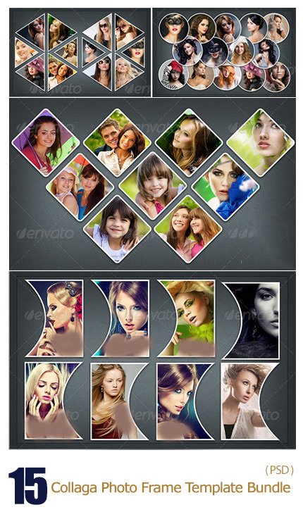 Collaga Photo Frame Template Bundle | visualstorms