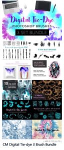 CM Digital Tie-dye 3 Brush Bundle | visualstorms visualstorms