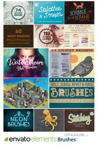 Envato Elements Photoshop And Illustrator Brushes | visualstorms