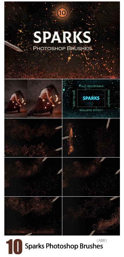 10 Sparks Photoshop Brushes | visualstorms visualstorms