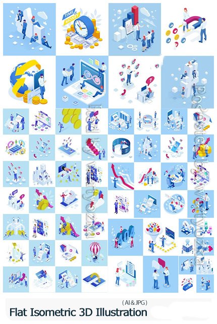 Flat Isometric Vector 3D Concept Illustration 03 | visualstorms