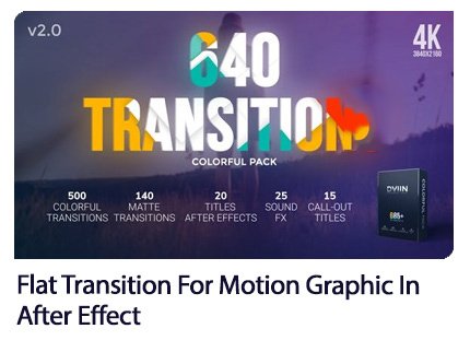 Flat Transition For Motion Graphic In After Effect | visualstorms