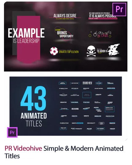 Simple And Modern Animated Titles For Premiere Pro | visualstorms