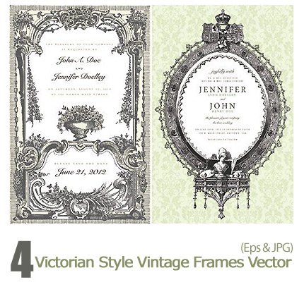 Victorian Style Vintage Frames Vector | visualstorms