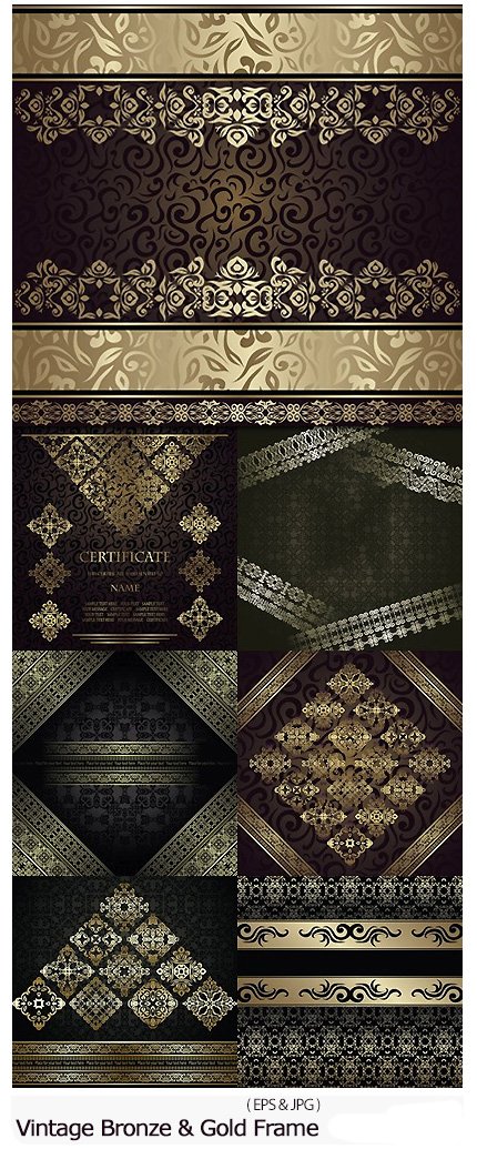 Vintage Abstract Bronze And Gold Frame | visualstorms