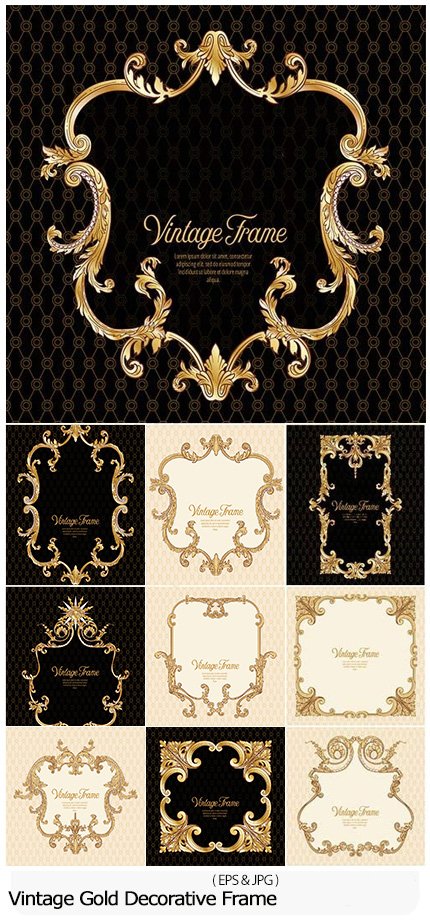 Vintage Gold Decorative Frame visualstorms | visualstorms