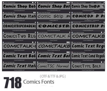 718 Comics Fonts | visualstorms 718 Comics Fonts