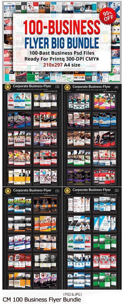 CM 100 Best Business Flyer Bundle | visualstorms