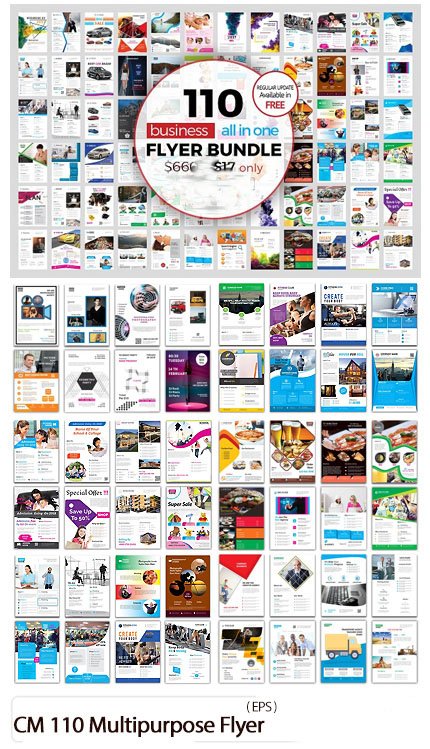 CreativeMarket 110 Multipurpose Flyer Bundle | visualstorms