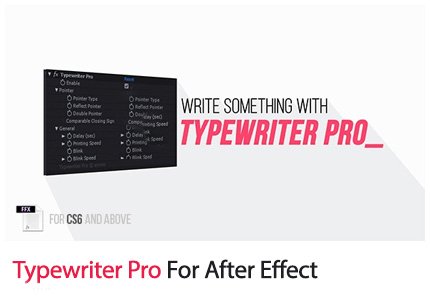 Typewriter Pro For After Effect | visualstorms visualstorms