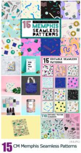 CM 15 Memphis Seamless Patterns | visualstorms