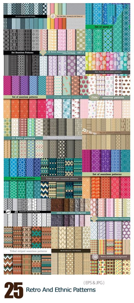 Retro And Ethnic Patterns | visualstorms Retro And Ethnic Patterns