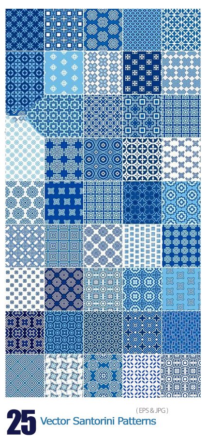 Vector Santorini Patterns | visualstorms visualstorms