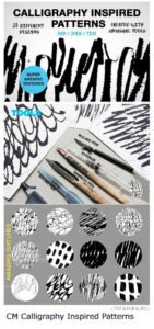 CM Calligraphy Inspired Patterns | visualstorms visualstorms