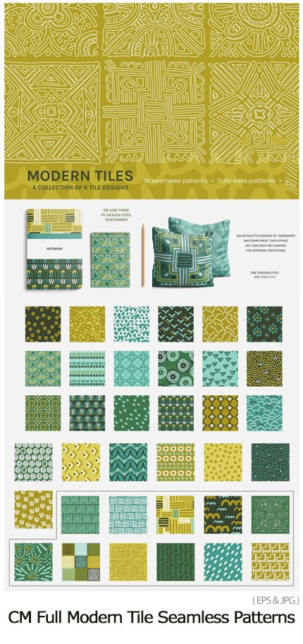 CM Full Modern Tile Seamless Patterns | visualstorms