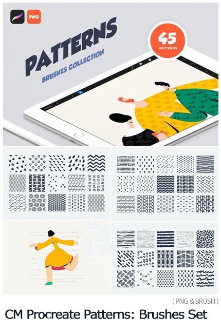 CM Procreate Patterns Brushes Set | visualstorms