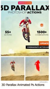 3D Parallax Animated Photoshop Actions | visualstorms