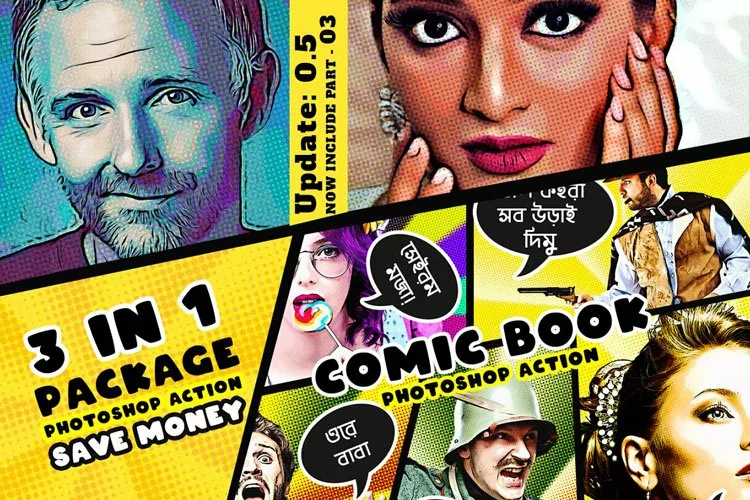 Comic Effect Photoshop Action | visualstorms