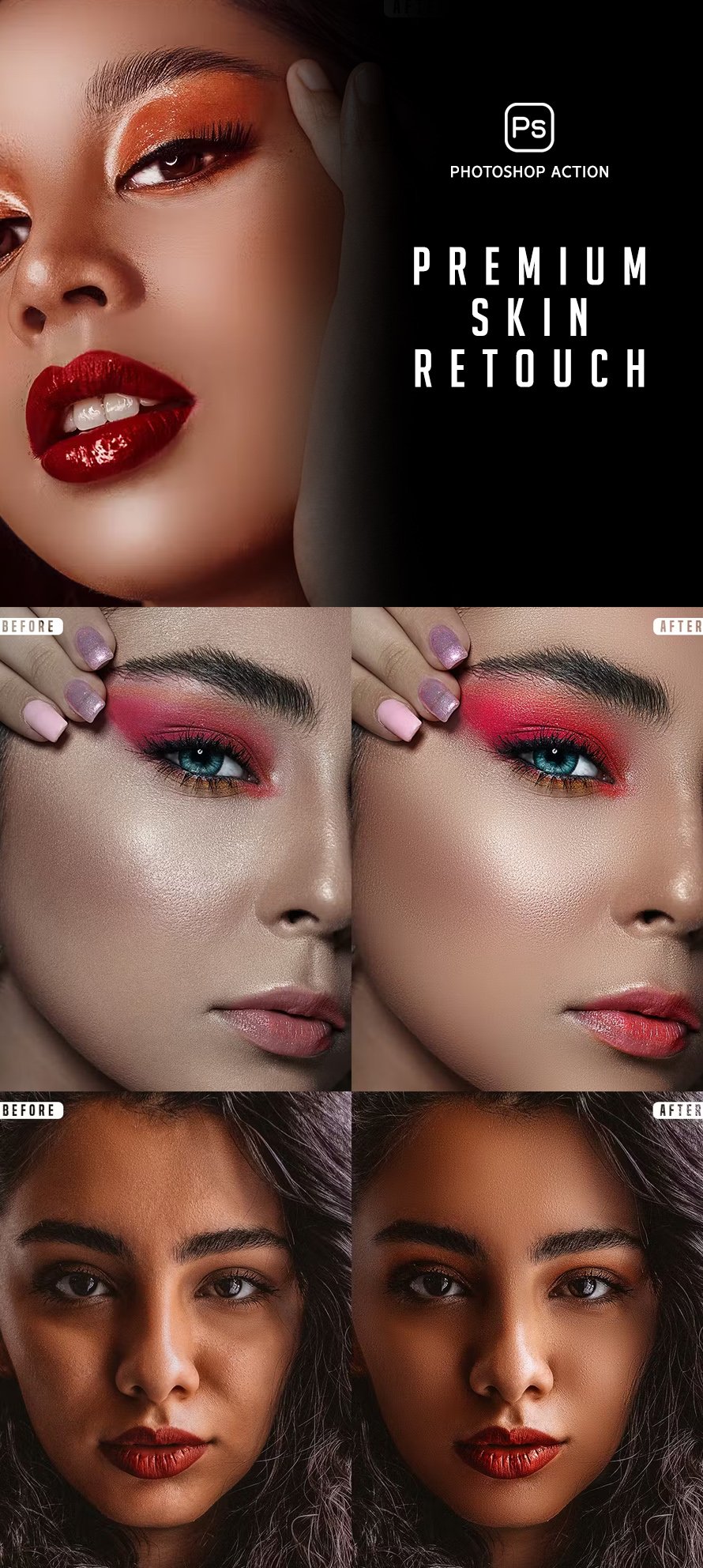 GraphicRiver Premium Skin Retouch Photoshop Actions | visualstorms