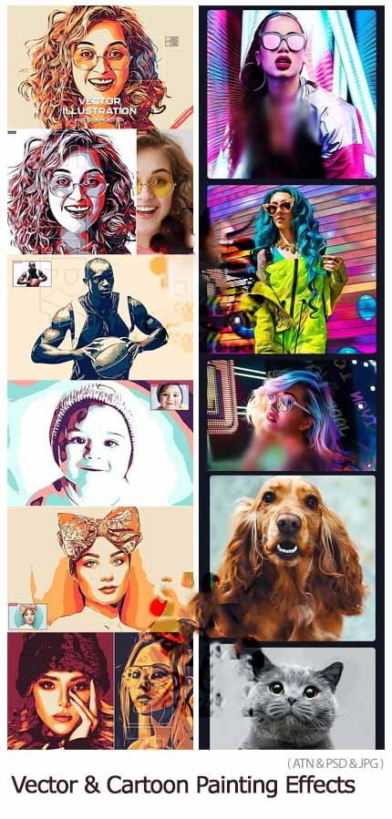 Vector Illustration And Cartoon Painting Effects | visualstorms