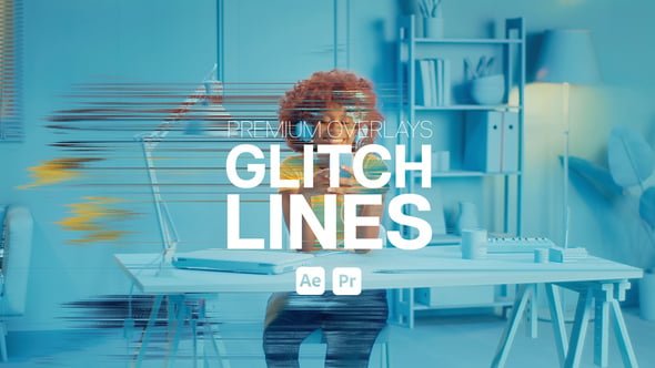 Premium Overlays Glitch Lines | visualstorms